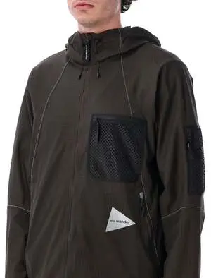 AND WANDER Breath Rip Hooded Jacket