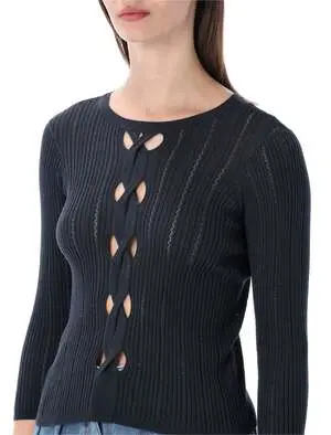 SESSUN Alencar Reversible Knit Jumper - Smoke Green