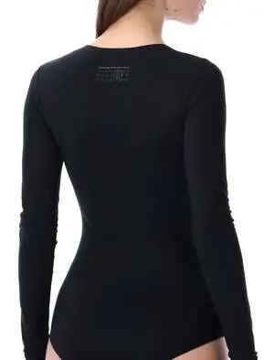 MAISON MARGIELA Long-sleeved Bodysuit - Black