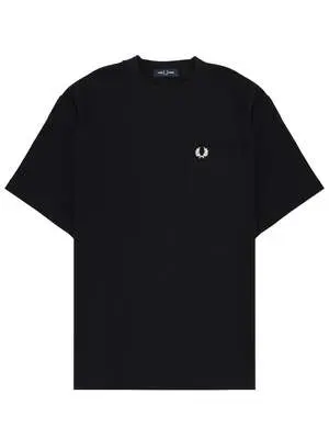 Fred Perry T Shirt With Logo - Black