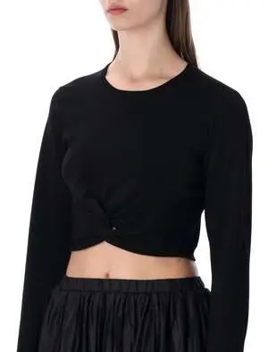 THE GARMENT Madison Knot Top - Black