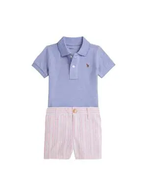 Polo Ralph Lauren Polo Shirt And Shorts Set