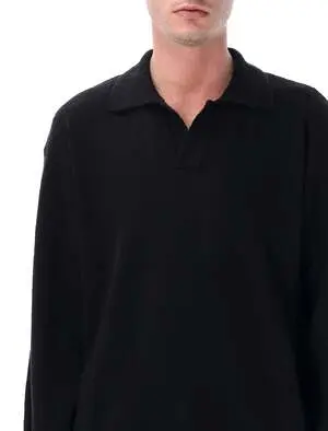 ROBERTO COLLINA Long-sleeve Polo - Black