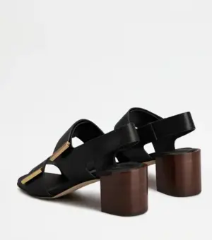 TOD'S Leather Sandals - Black