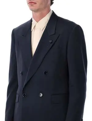 LARDINI Soirée Double-breasted Jacket - Blue