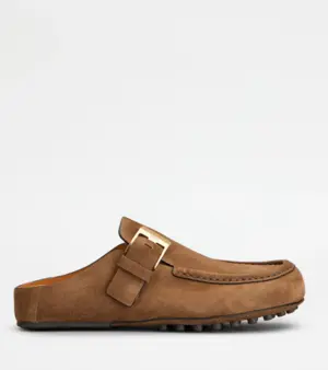 TOD'S Suede Mules - Brown