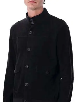 SWORD 6644 Jacket With High Collar And Front Pockets - Blue