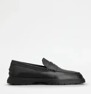 TOD'S Leather Loafers - Black