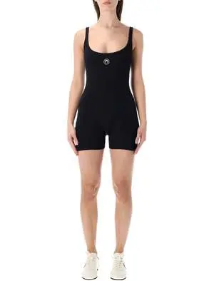 MARINE SERRE Short Catsuit - Black