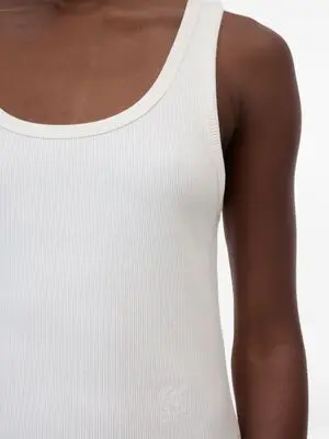 Closed Cotton Tank Top - Ivory