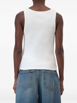 Closed Cotton Tank Top - Ivory