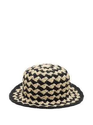 Closed Straw Hat - Black