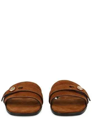 Tory Burch Romy Suede Sandals - Brown