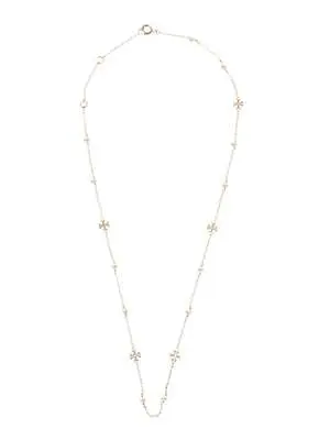 Tory Burch Kira Logo And Pearl Necklace