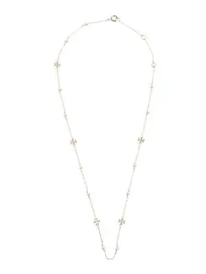 Tory Burch Kira Logo And Pearl Necklace