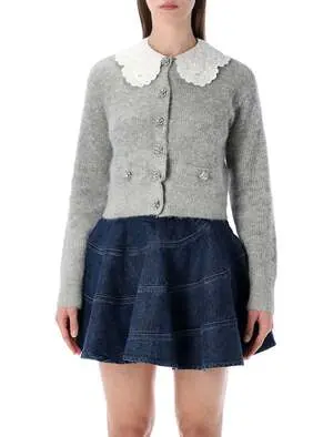 SELF-PORTRAIT Fluffy Knit Cardigan