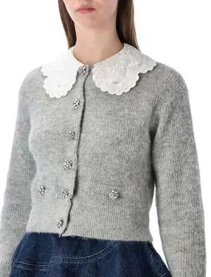 SELF-PORTRAIT Fluffy Knit Cardigan