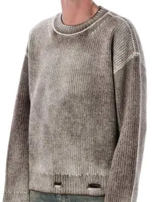 REPRESENT Reversible Fade Out Sweater - Brown