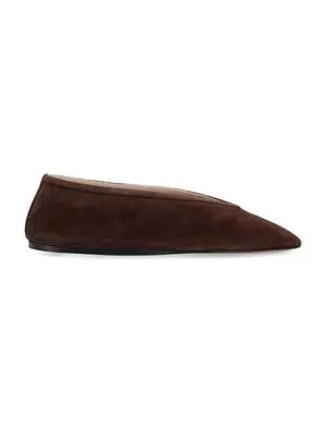 Le Monde Beryl Pointed Toe Ballerinas - Brown