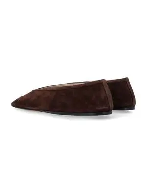 Le Monde Beryl Pointed Toe Ballerinas - Brown