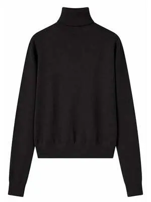 Gucci Wool Turtleneck With Embroidery - Black