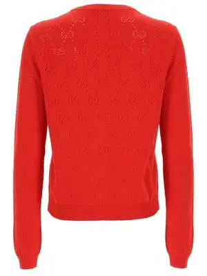 Gucci Silk And Cotton Cardigan - Red