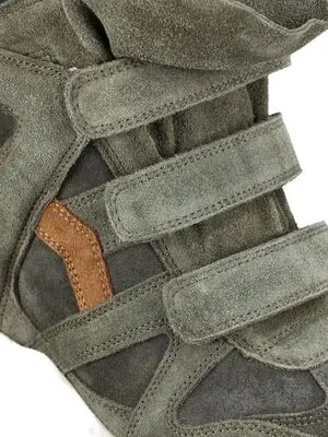 Isabel Marant Étoile Balskee Suede Leather Sneakers - Kaki