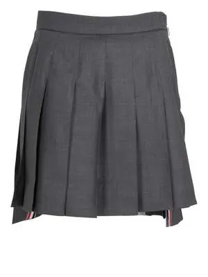 Thom Browne Thigh Length Pleated Skirt - Med Grey