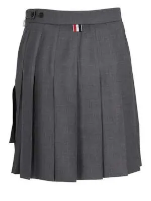 Thom Browne Thigh Length Pleated Skirt - Med Grey
