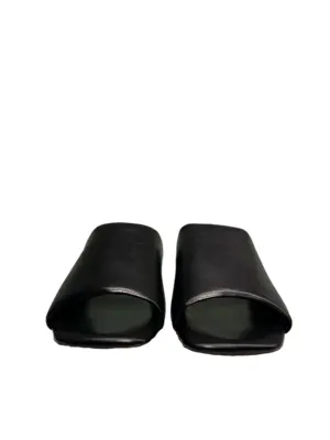 LA ROSE Sabot Nappa Slides - Nero