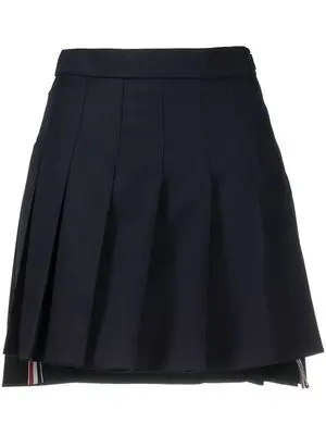 Thom Browne Thigh-length Dropped Back Pleated Skirt - Navy