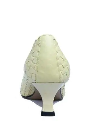 LA ROSE Carol Wooden Pumps - Maiz