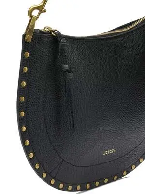 Isabel Marant Oskan Soft Zip Medium Shoulder Bag - Black