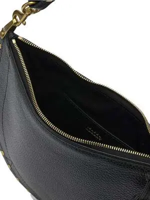 Isabel Marant Oskan Soft Zip Medium Shoulder Bag - Black