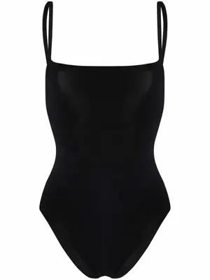 LIDO Tre Square Neck One-Piece Swimsuit Black