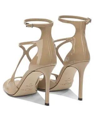 JIMMY CHOO Azia 95mm Heeled Sandals - Beige