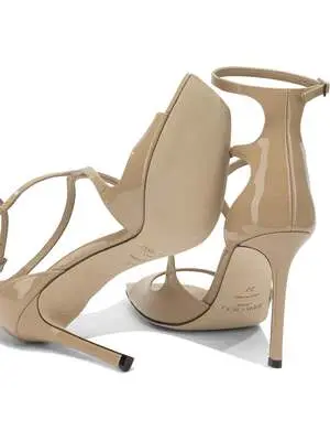 JIMMY CHOO Azia 95mm Heeled Sandals - Beige