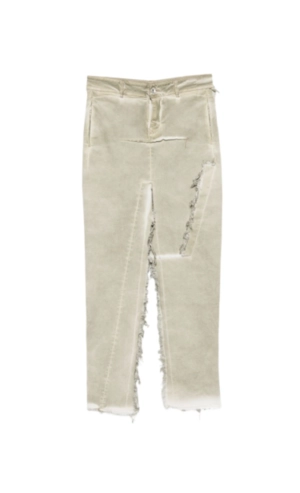 Rick Owens Denim Sliced Skirt - Sand