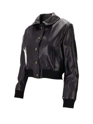 LA ROSE Nappa Leather Jacket - Nero