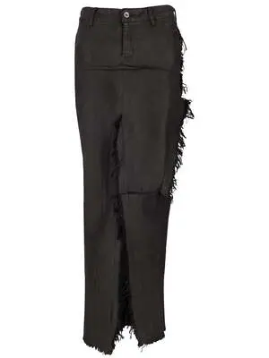 Rick Owens Denim Sliced Skirt