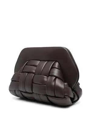 THEMOIRE Tia Weaved Clutch Bag - Ebony