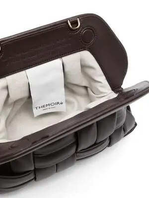 THEMOIRE Tia Weaved Clutch Bag - Ebony