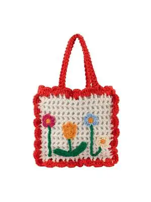 Stella McCartney Floral Appliqué Tote Bag