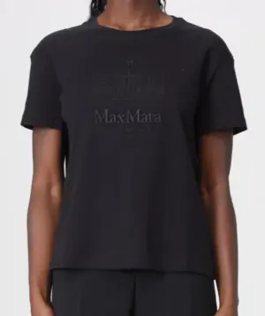 Max Mara Cotton Knit T-shirt - Nero
