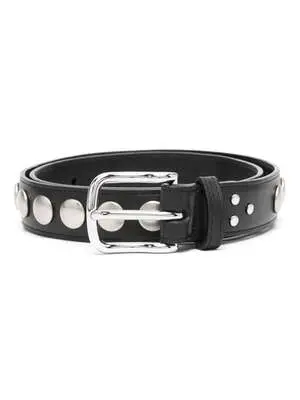 Jérôme Dreyfuss Jérôme Dreyfuss Festival Leather Belt Noir Silver