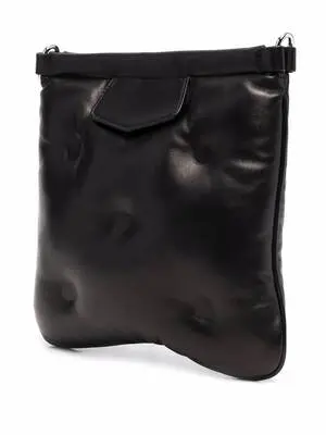 MAISON MARGIELA Quilted Leather Messenger Bag - Black