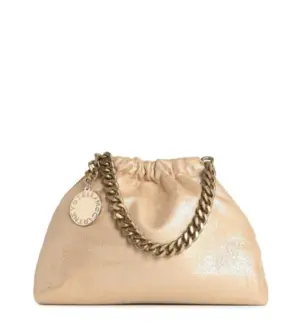 Stella McCartney Falabella Mini Drawstring Bag With Chain - Gold