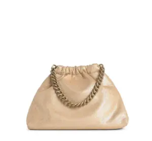 Stella McCartney Falabella Mini Drawstring Bag With Chain - Gold