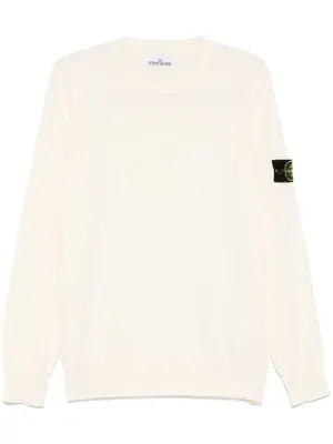 Stone Island Cotton Crewneck Sweater - Ivory