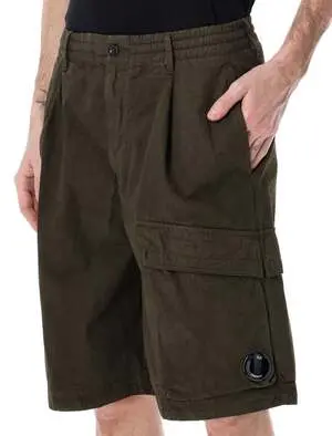 C.P. COMPANY Boxy Cargo Shorts - Dk Olive